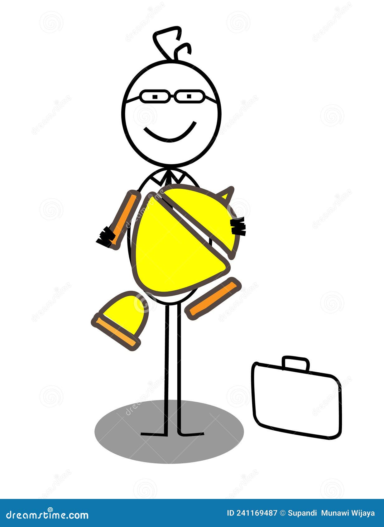 Stickman Cute Interactive and Colorful Design Creative Stock ...