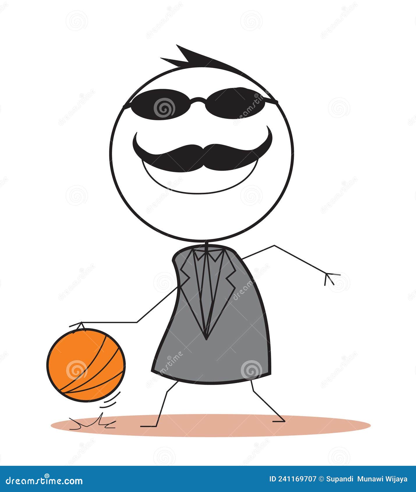 Stickman Cute Interactive and Colorful Design Creative Stock Vector ...