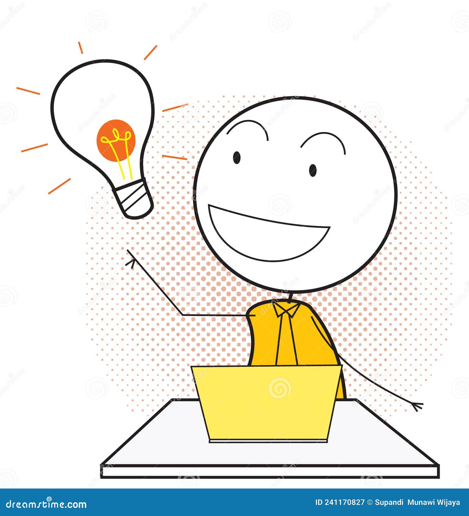 Stickman Cute Interactive and Colorful Design Creative Stock Vector ...