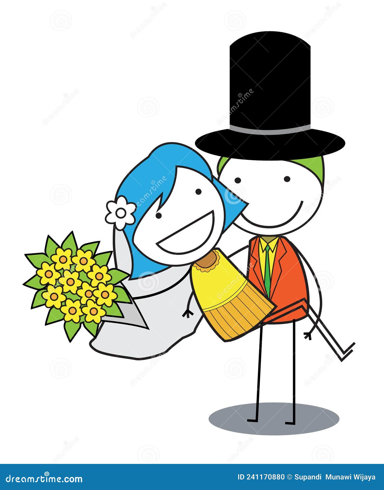 Stickman Cute Interactive and Colorful Design Creative Stock Vector ...