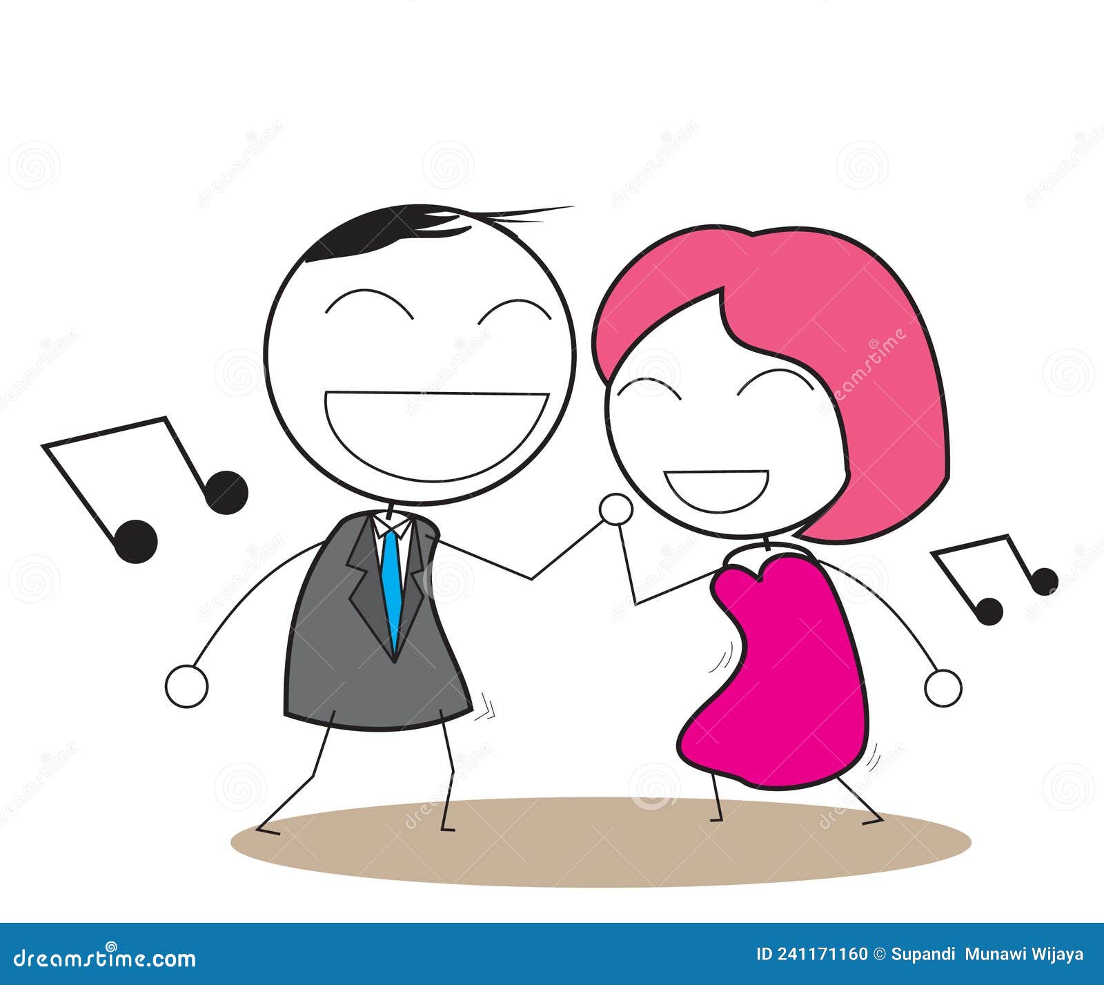 Stickman Cute Interactive and Colorful Design Creative Stock Vector ...