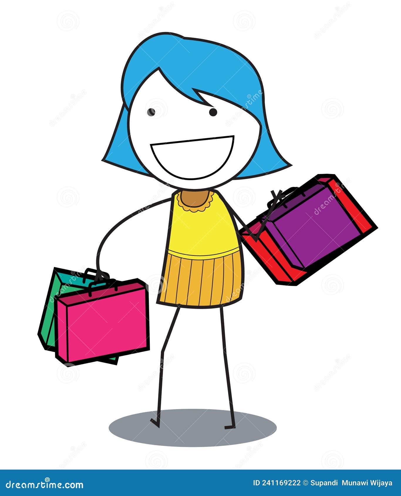 Stickman Cute Interactive Design Creative Stock Vector - Illustration ...