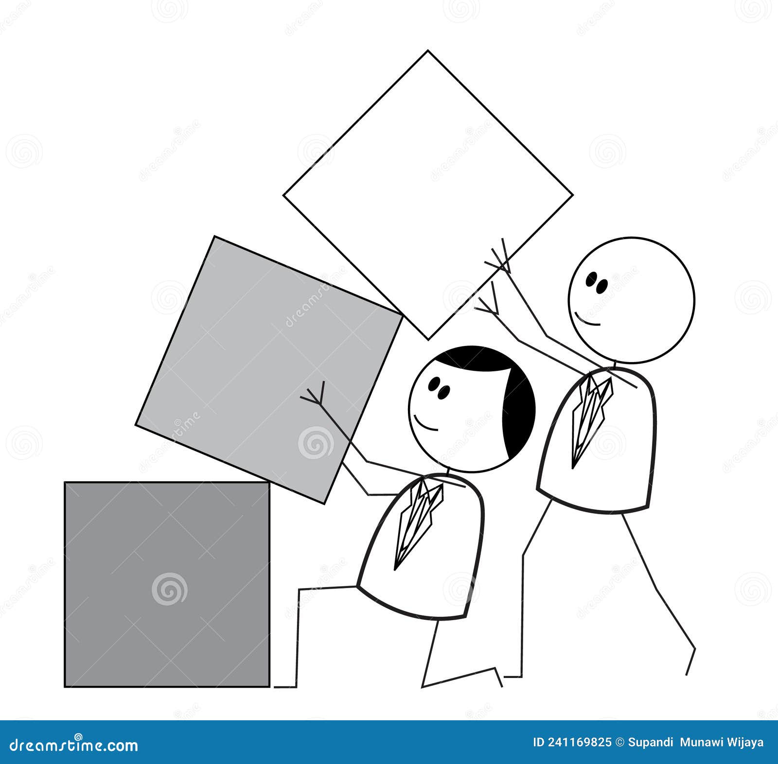 Stickman Cute Interactive Design Creative Stock Vector - Illustration ...