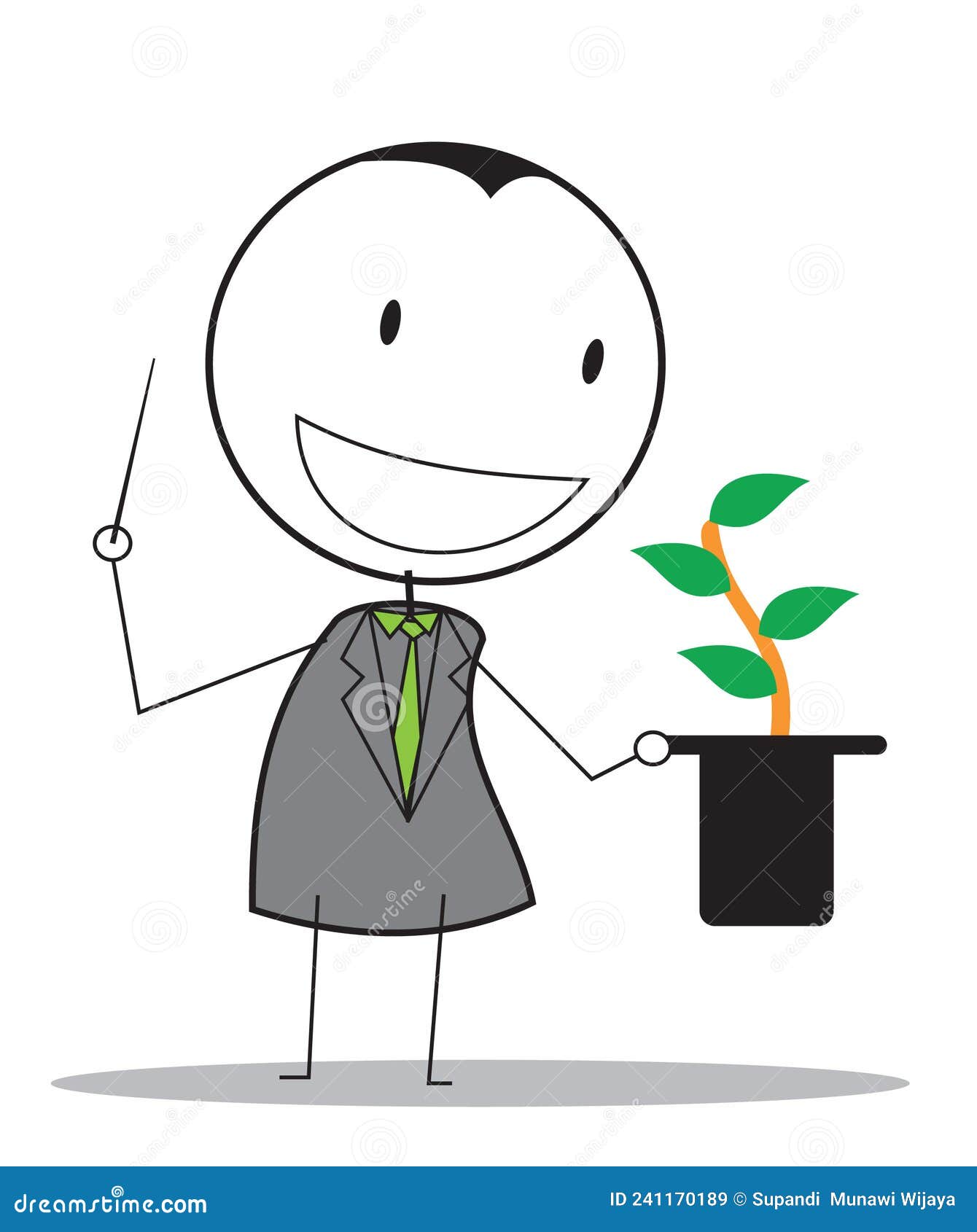 Stickman Cute Interactive Design Creative Stock Vector - Illustration ...