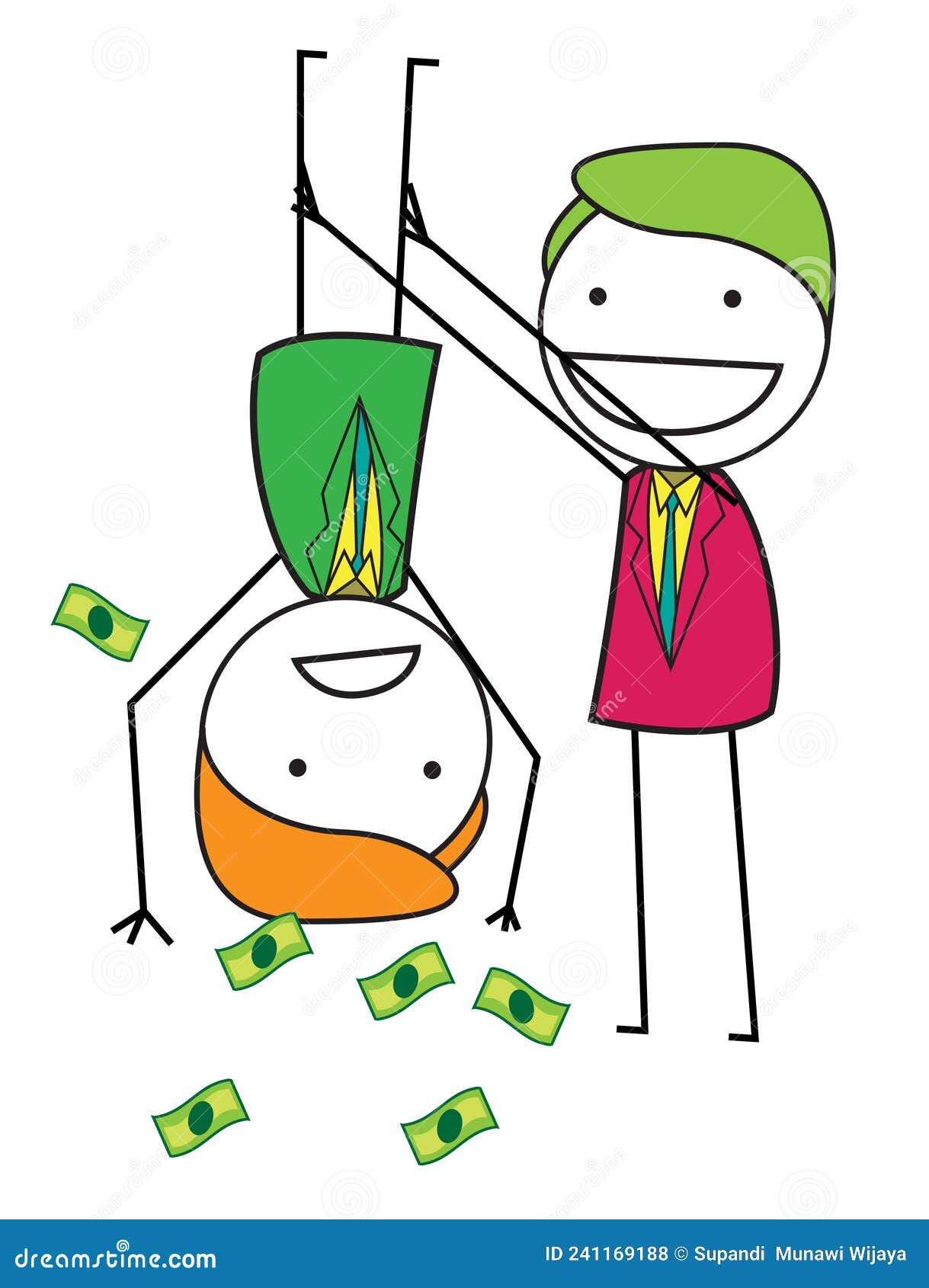 Stickman Cute Interactive Design Creative Stock Vector - Illustration ...