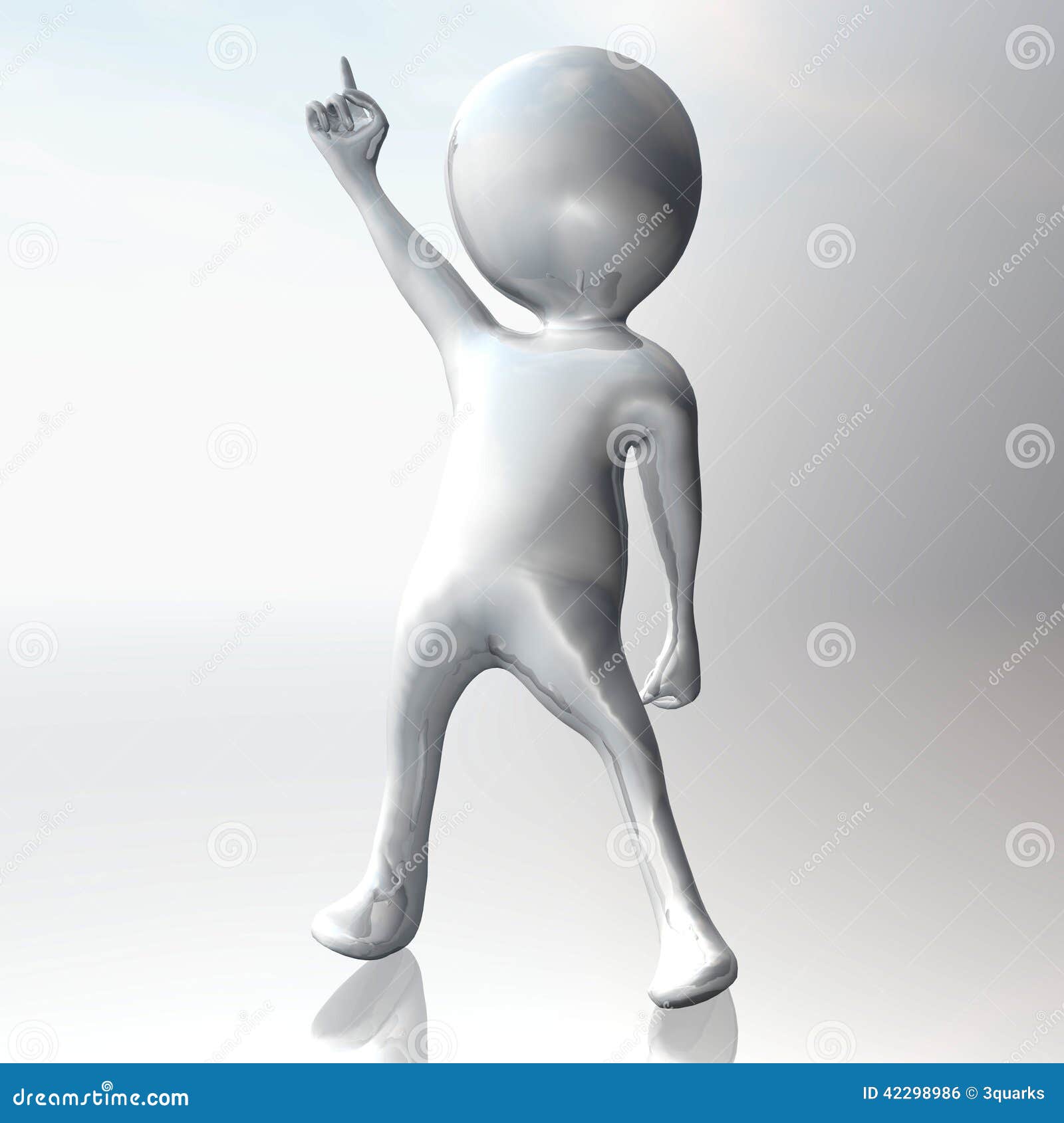 3D Stickman With Finger Pose Royalty-Free Stock Photography ...