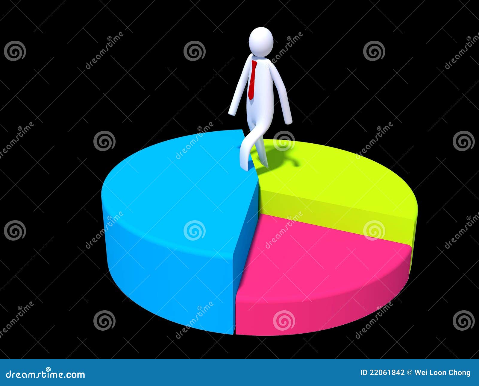 Stickman Executive Walking To the Top of Chart Stock Illustration ...