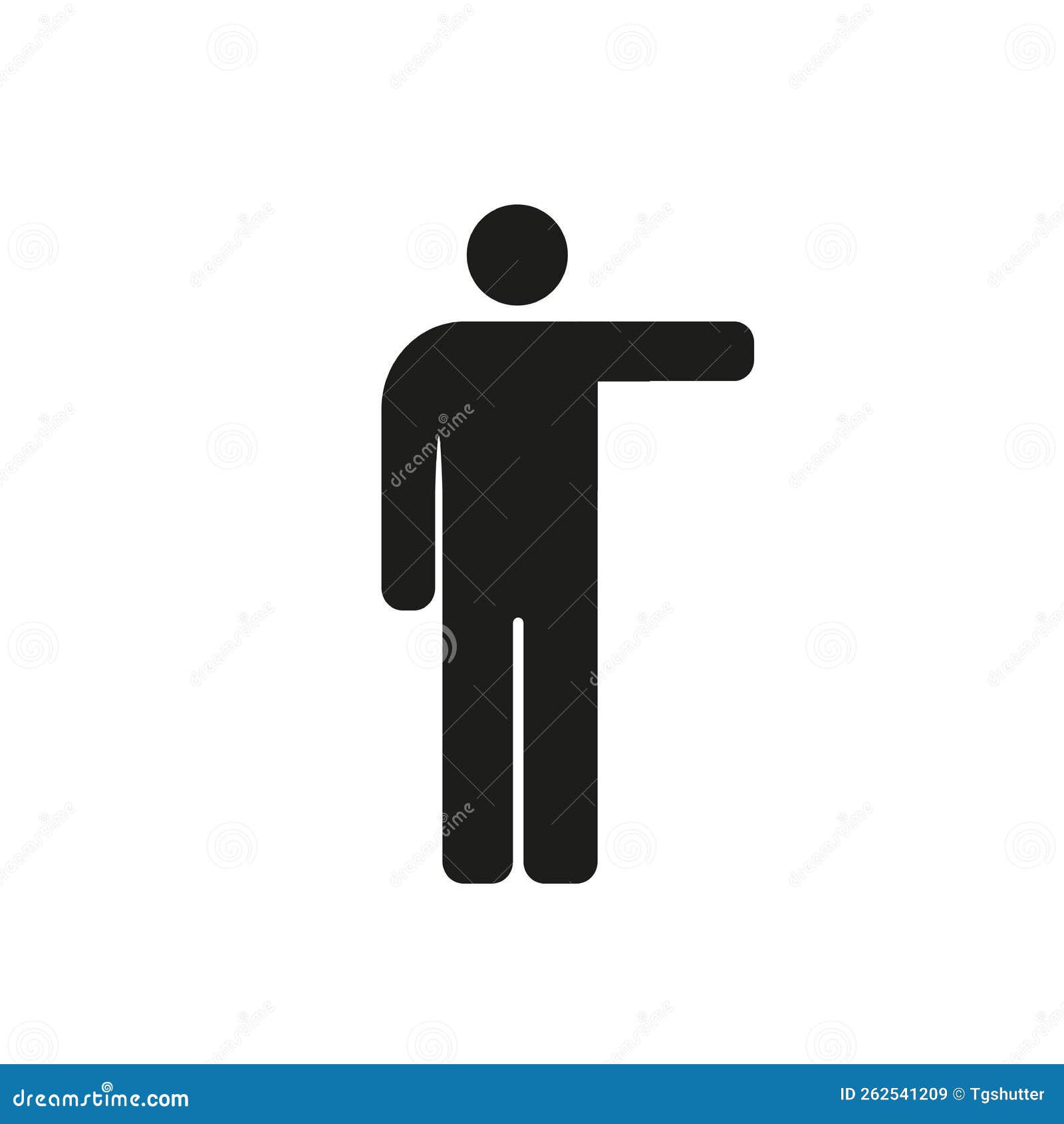 Stickman with on Hand Put Up. Stock Vector - Illustration of figure ...