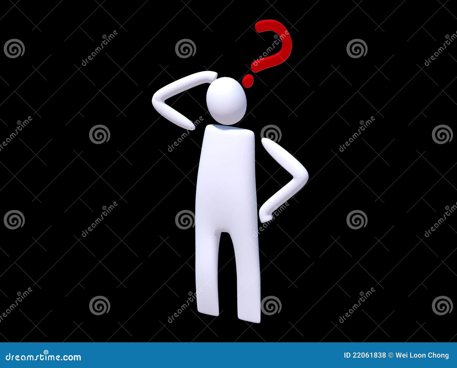 Stickman Question Mark Vector Illustration | CartoonDealer.com #51999574