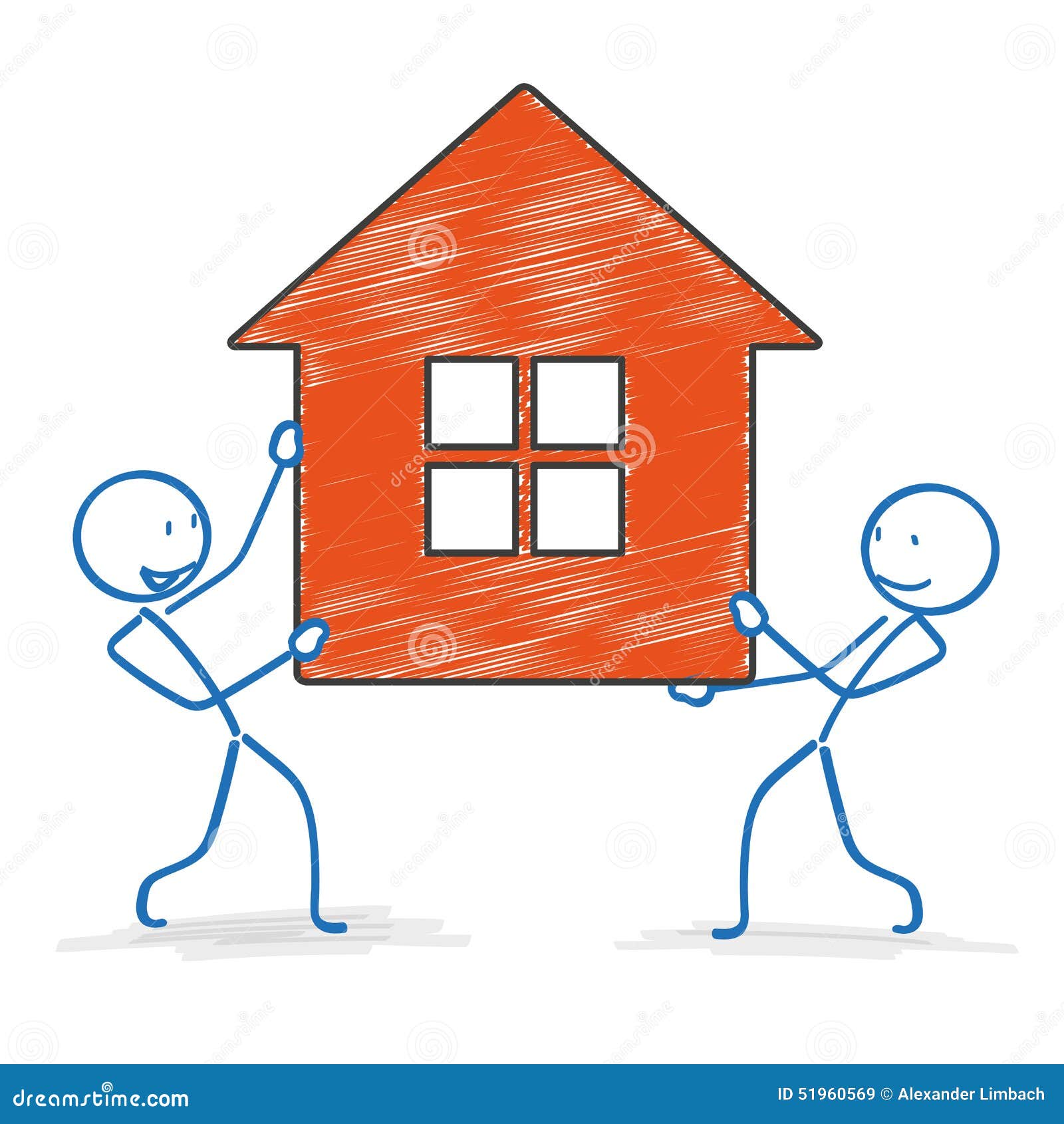 Stickman House stock vector. Illustration of stickman - 51960569