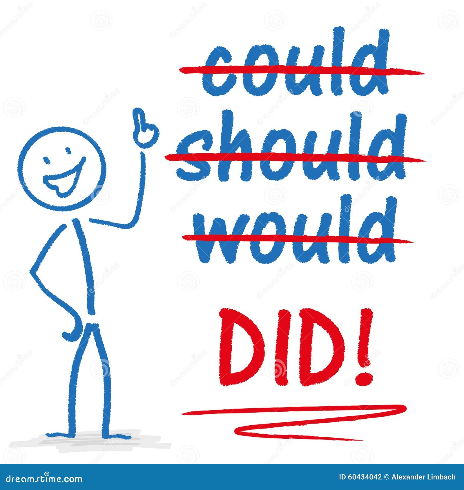 Stickman Motivation stock vector. Illustration of self - 60434042