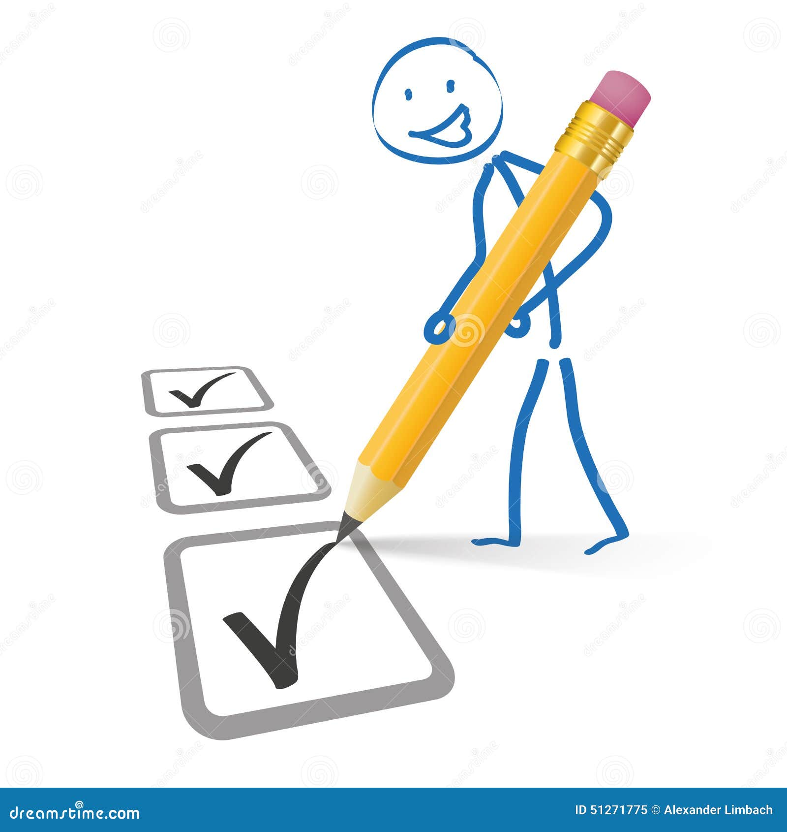 3D Stickman With A Pencil Stock Photo | CartoonDealer.com #152914320