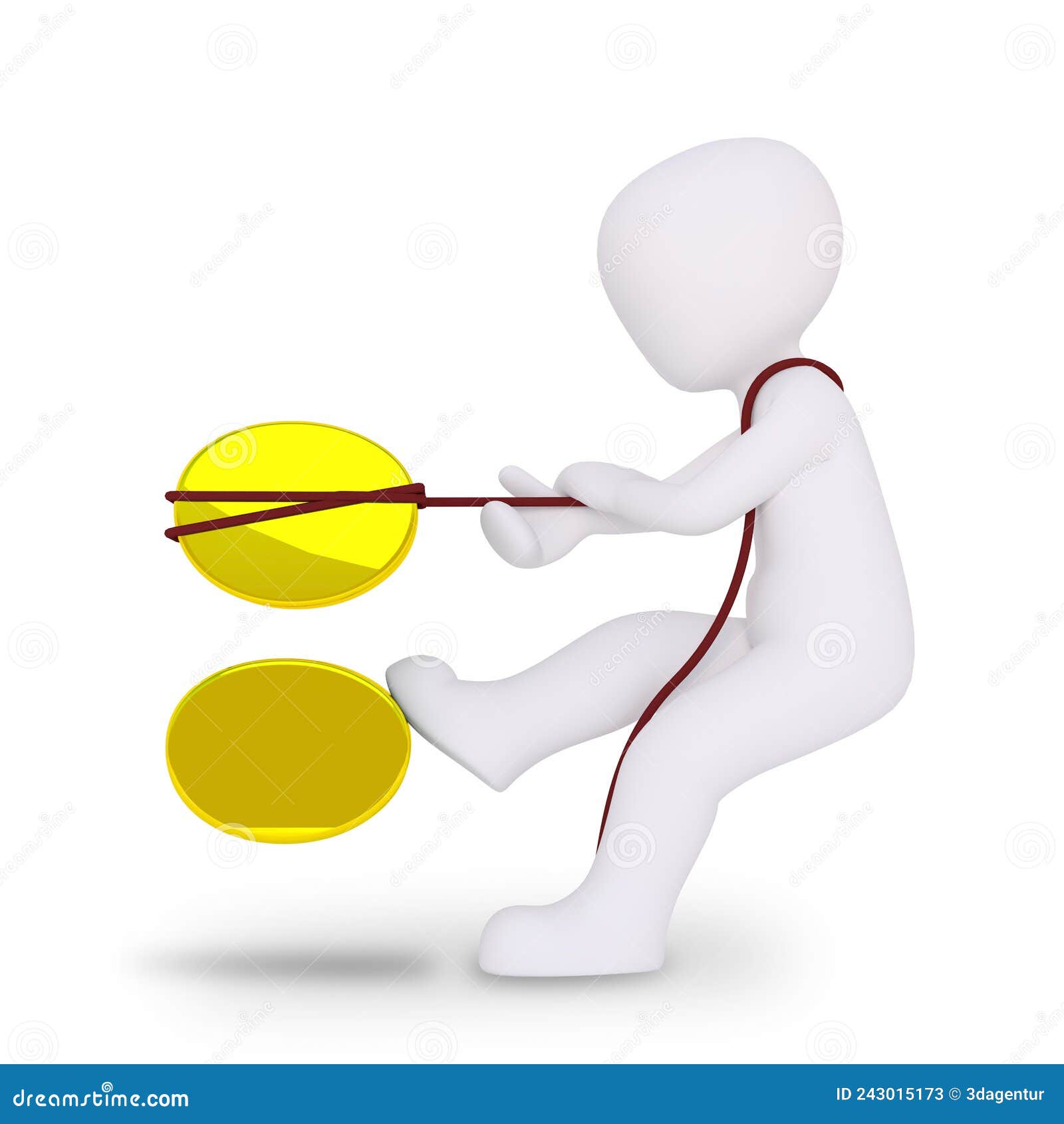 Stickman pull the colon stock illustration. Illustration of structure ...