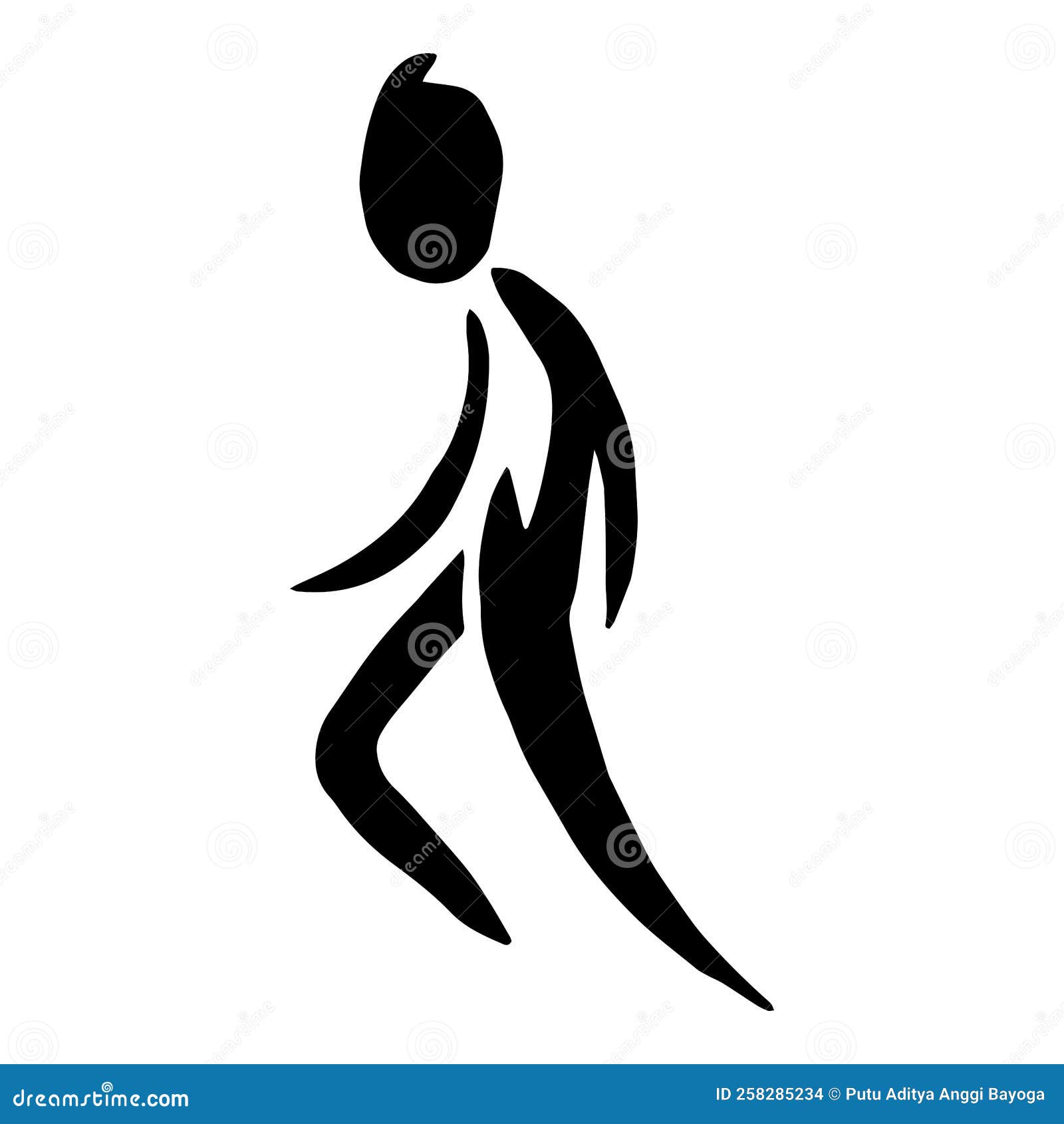 Stickman Running Pose Icon Vector Illustration | CartoonDealer.com ...