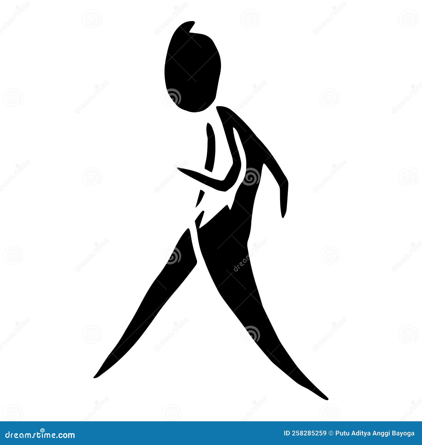 Stickman Running Pose Icon Vector Illustration | CartoonDealer.com ...