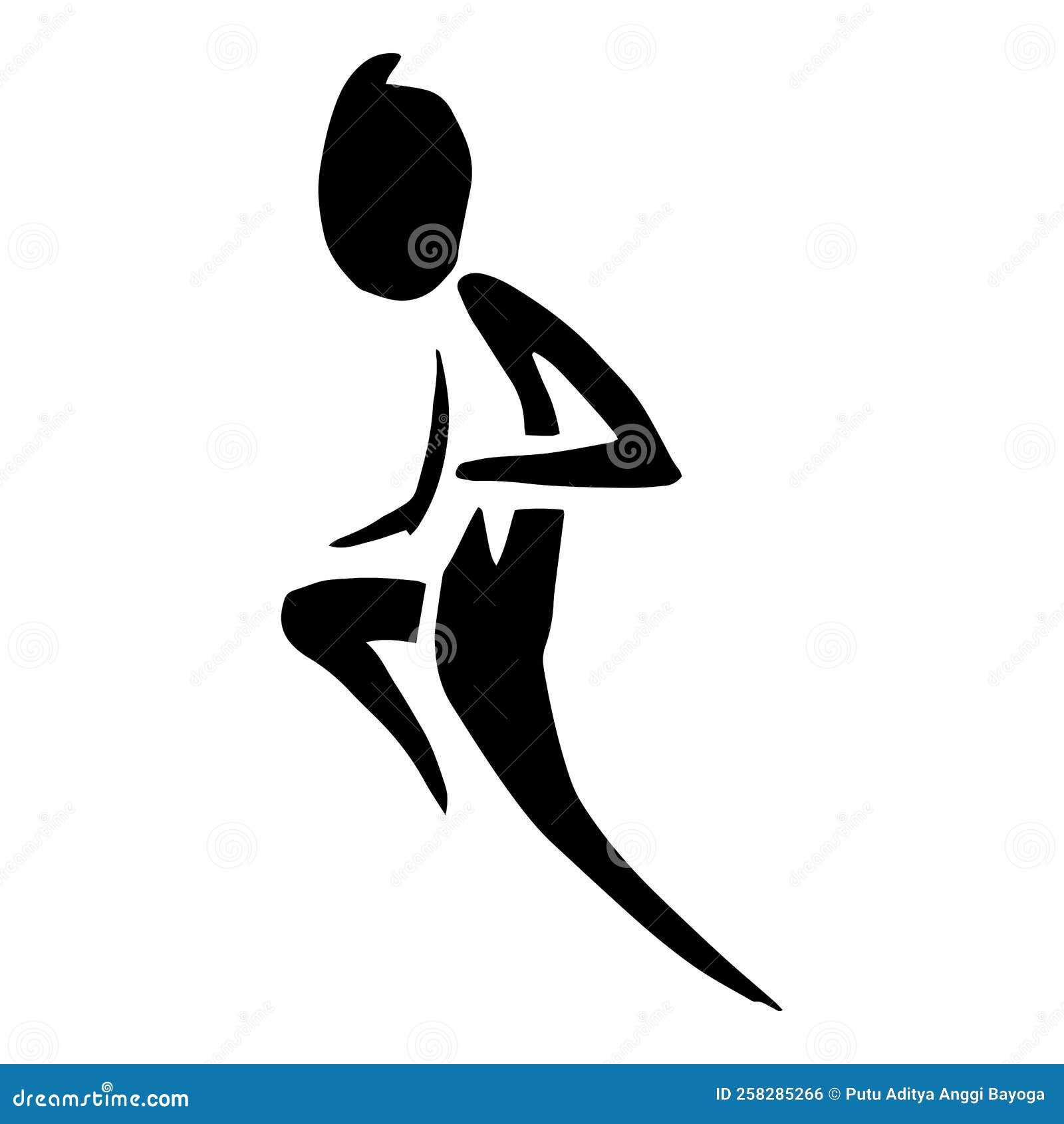 Stickman Running Pose Icon Vector Illustration | CartoonDealer.com ...