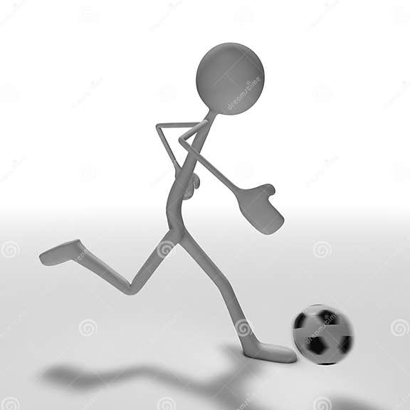 Stickman - soccer stock illustration. Illustration of global - 24044323