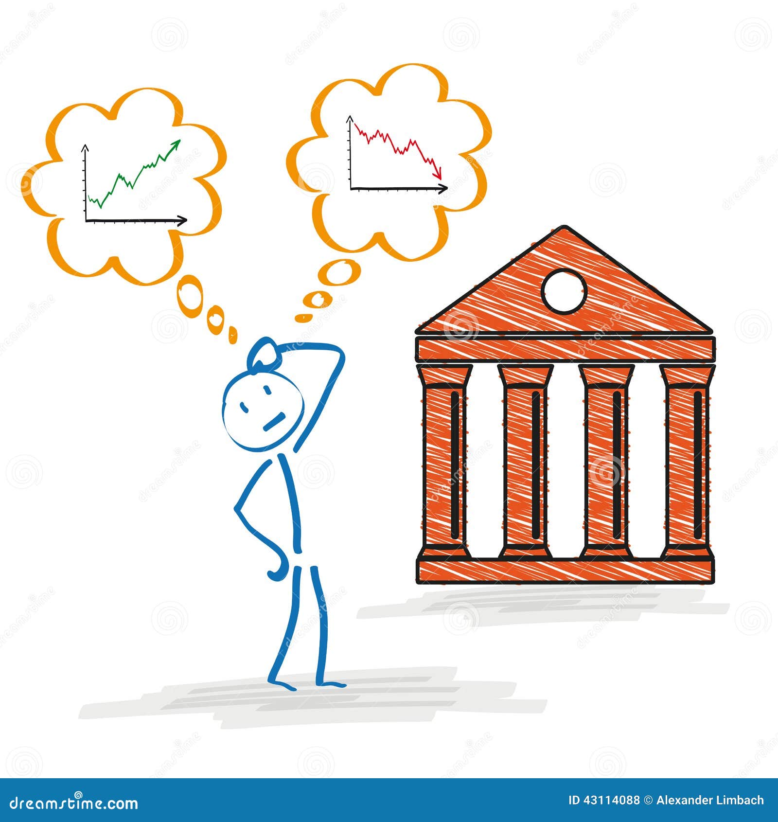 Stickman Stocks Exchange stock vector. Illustration of concept - 43114088