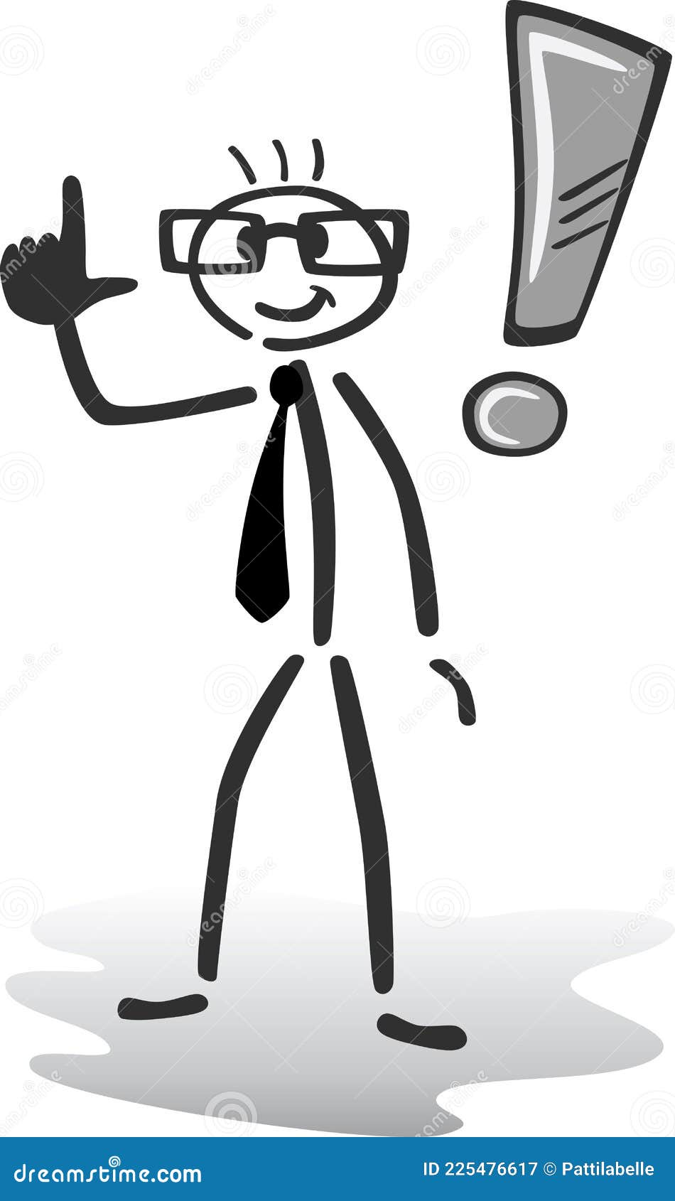 Stickman Vector Illustration Showing a Hint, Comment, Result or an ...