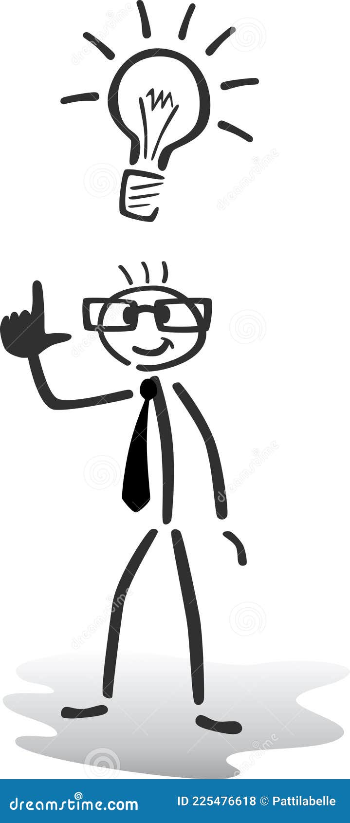 Stickman Vector Illustration Showing a Hint, Comment, Result or an ...