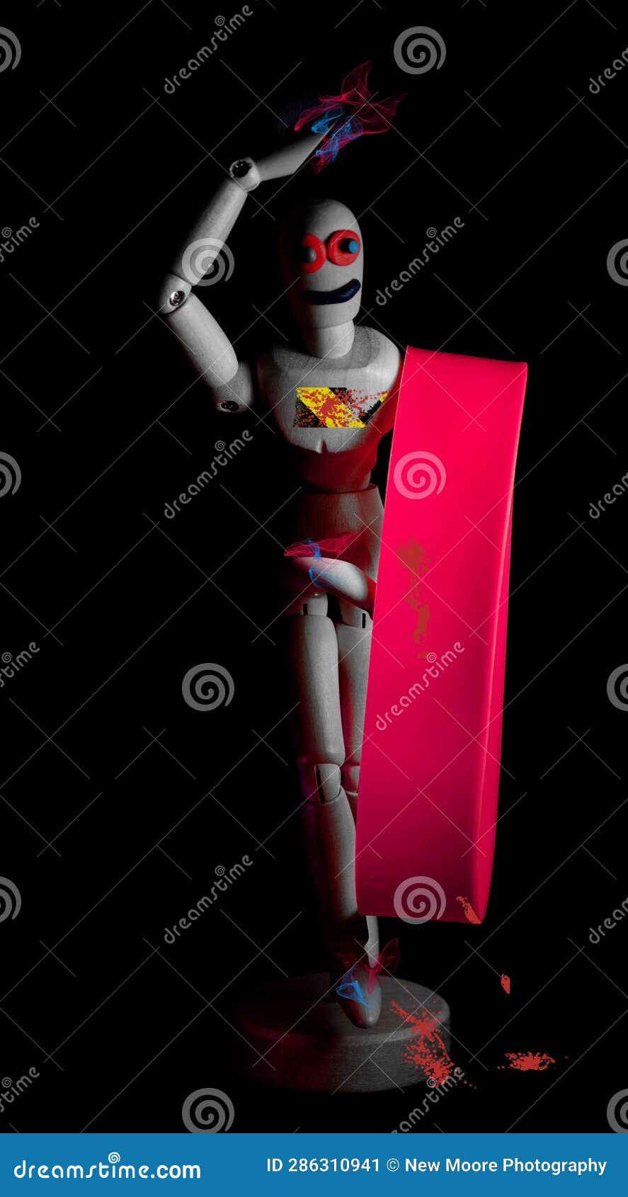 A Dangerous Stickman in a Threatening Position Stock Image - Image of ...