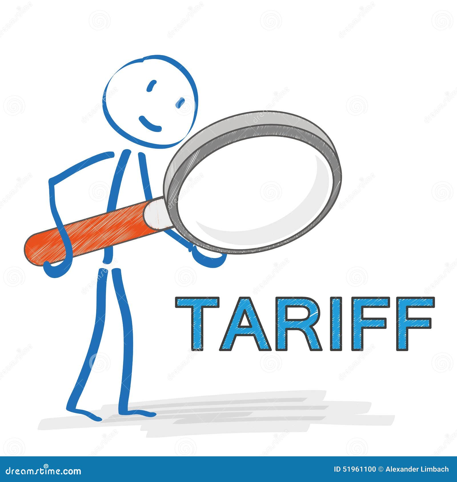 Stickmen Loupe Tariff stock vector. Illustration of rate - 51961100