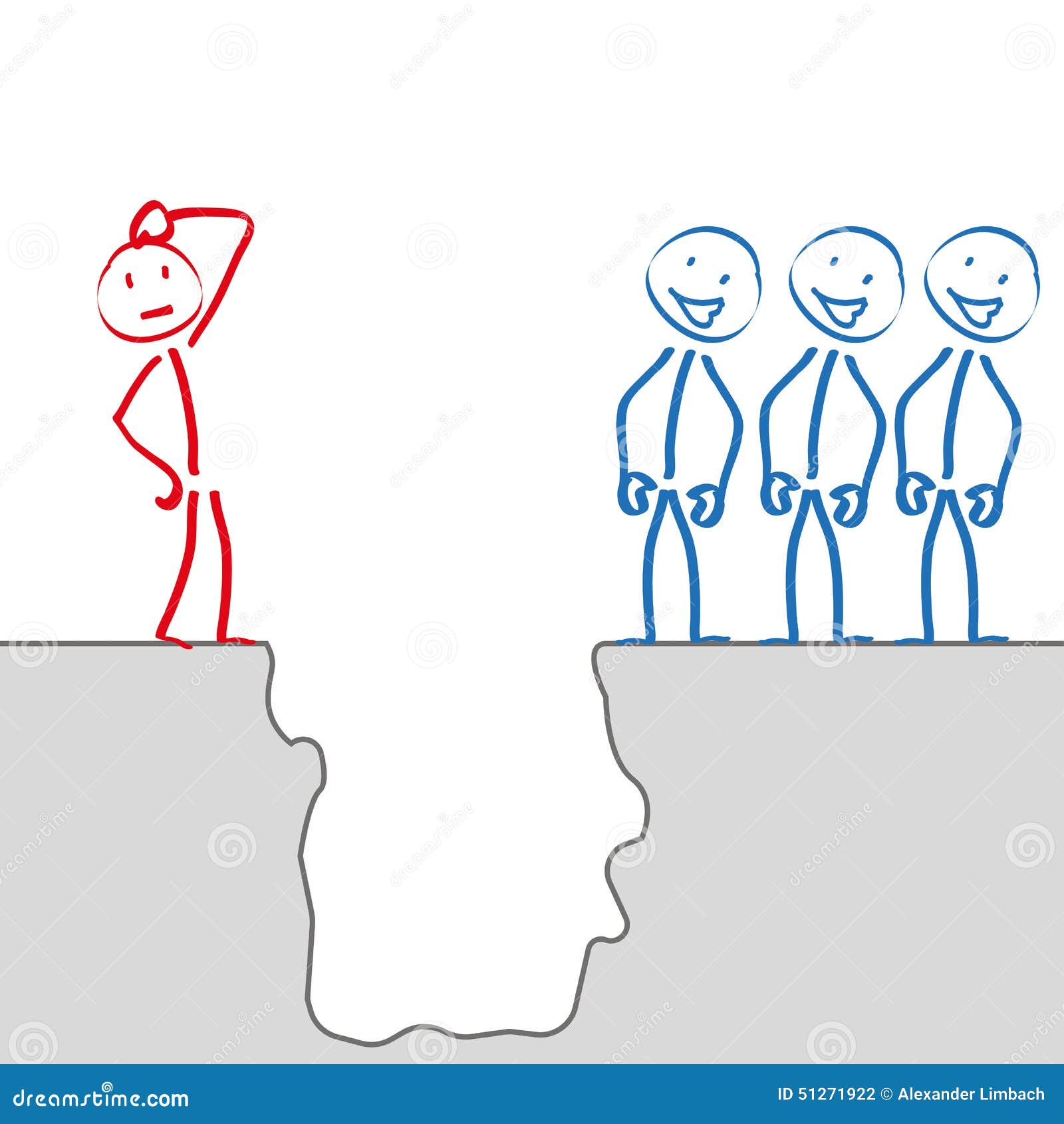 Stickmen Rift stock vector. Illustration of abound, blue - 51271922