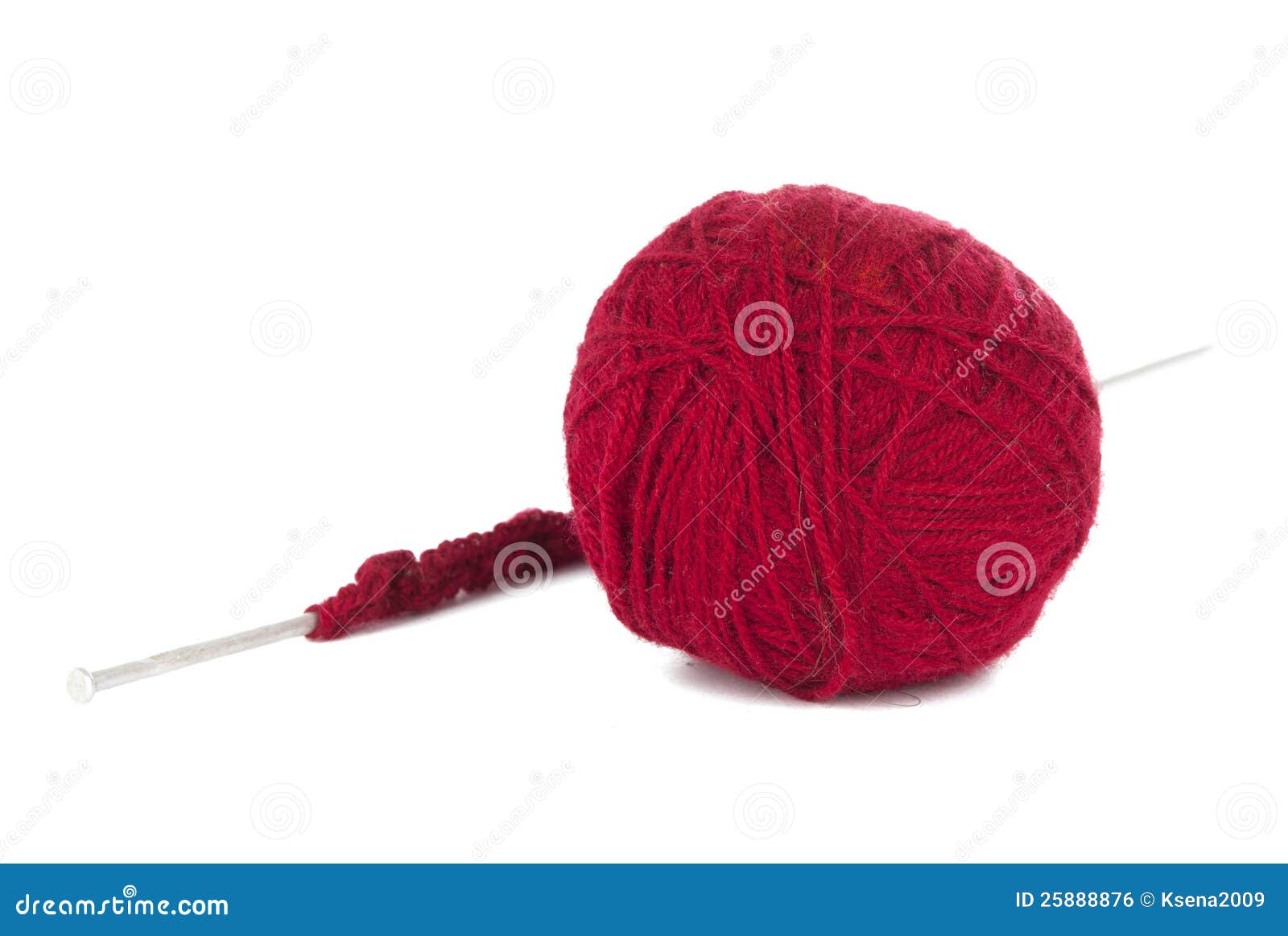 Stickor Och Rött Garnnystan Arkivfoto - Bild av modell, fritid: 25888876