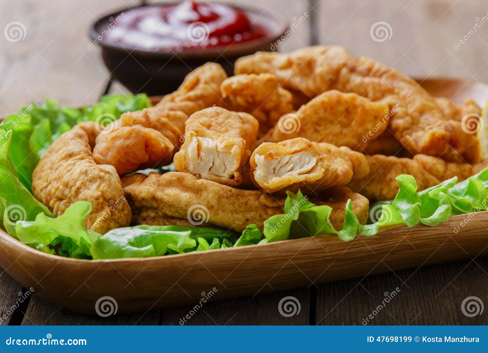 Sticks breaded chicken stock image. Image of sticks, fried - 47698199