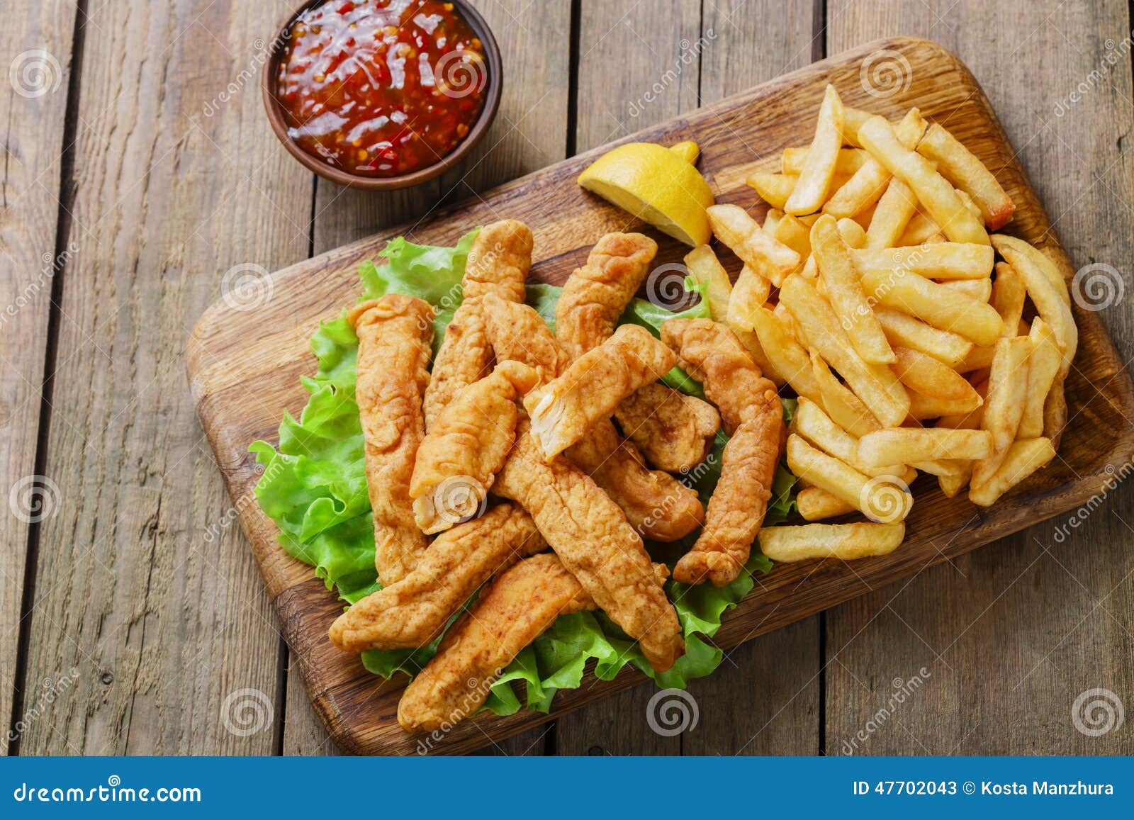 Sticks breaded chicken stock image. Image of battered - 47702043