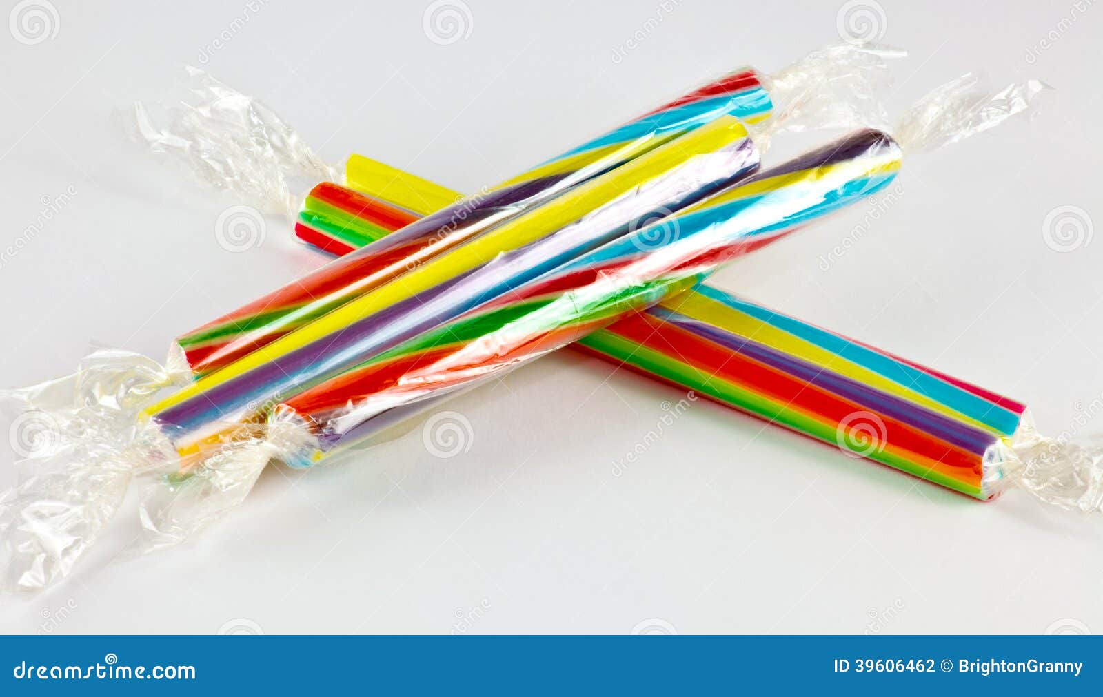 Sticks of candy stock photo. Image of cellophane, striped - 39606462