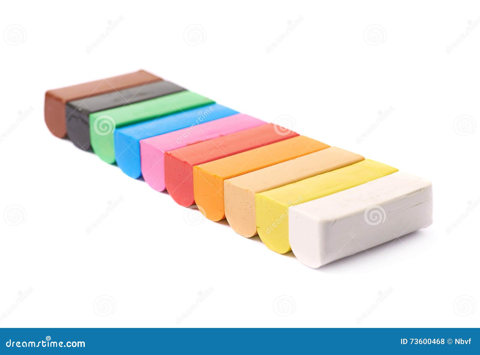 Sticks of Colorful Plasticine Isolated Stock Photo - Image of isolate ...