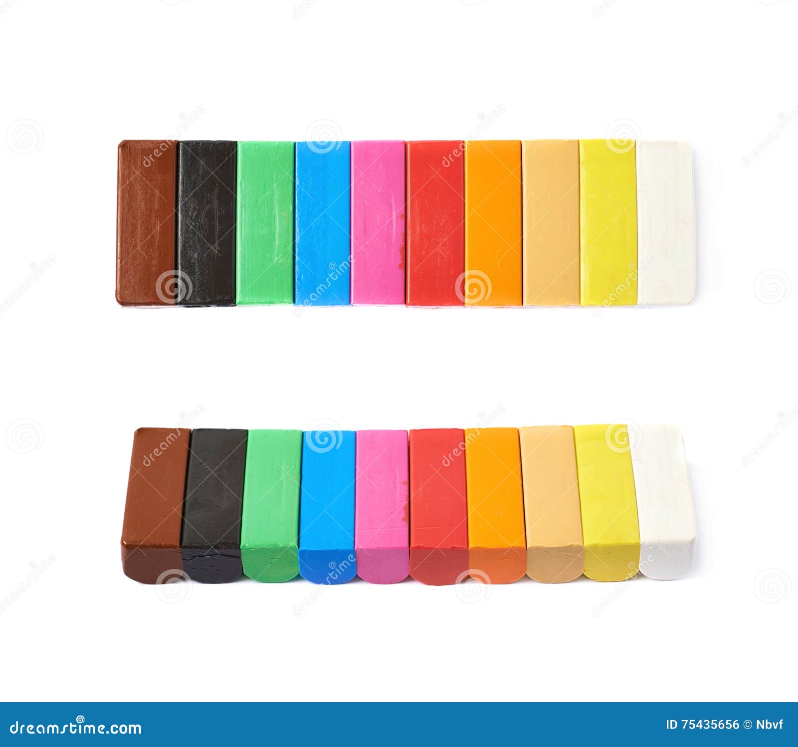 Sticks of Colorful Plasticine Isolated Stock Photo - Image of color ...