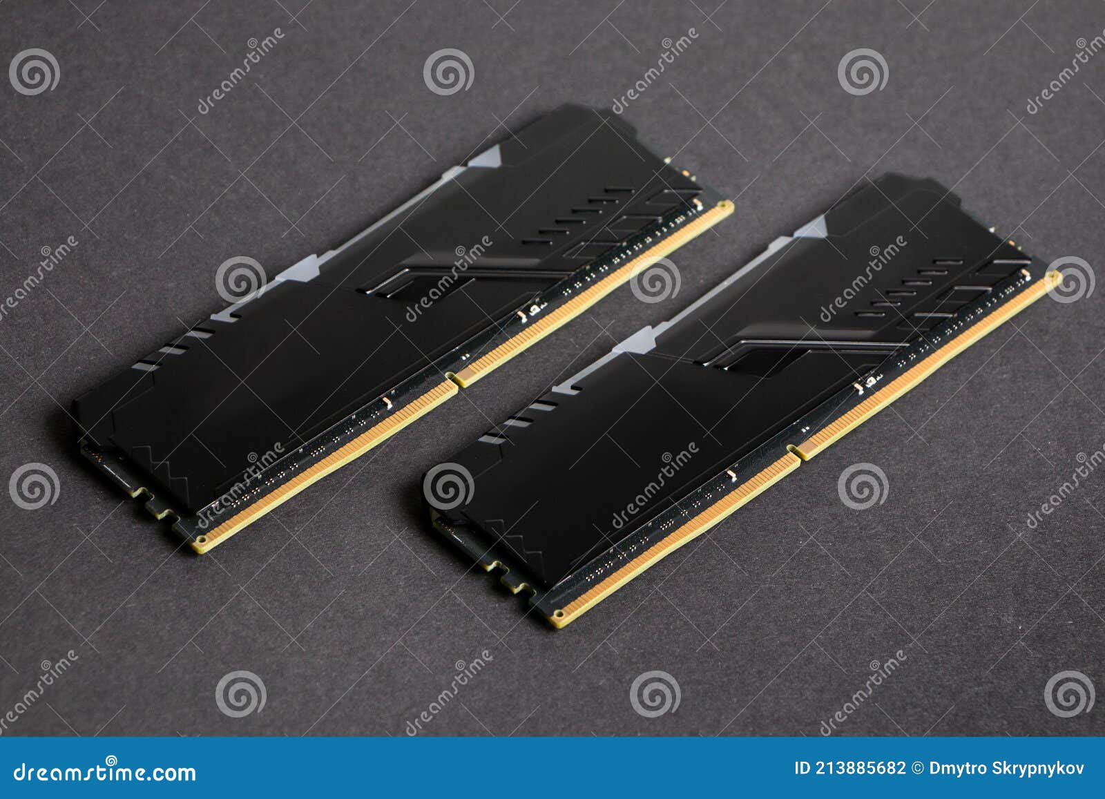 Sticks of Computer Random Access Memory RAM Dark Background Stock Photo ...