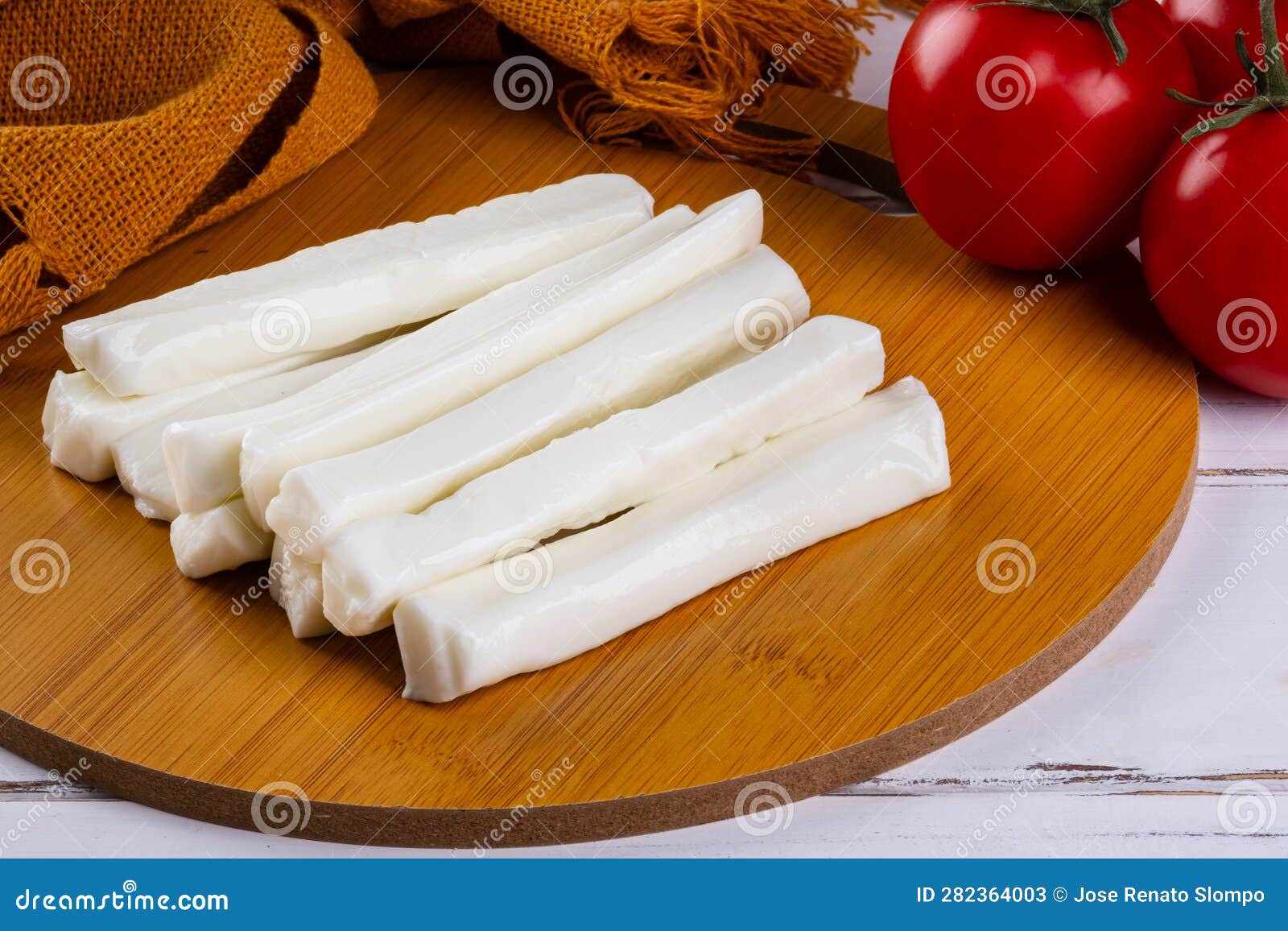 Sticks Made of Buffalo Mozzarella and Red Tomatoes Stock Image - Image ...