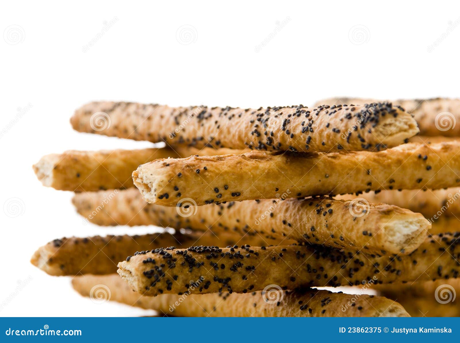 Sticks with poppy seeds stock image. Image of white, eating - 23862375