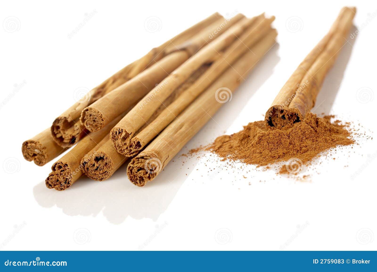 Sticks and Powder of Cinnamon Stock Image - Image of cooking, eating ...