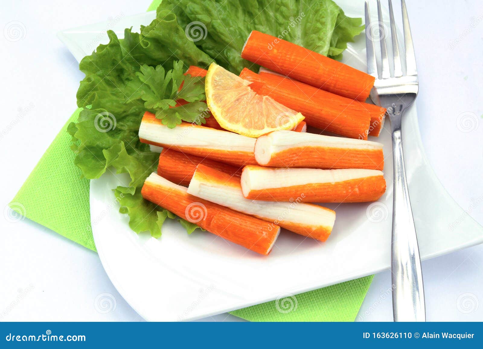 Sticks of surimi stock photo. Image of fresh, gastronomy - 163626110