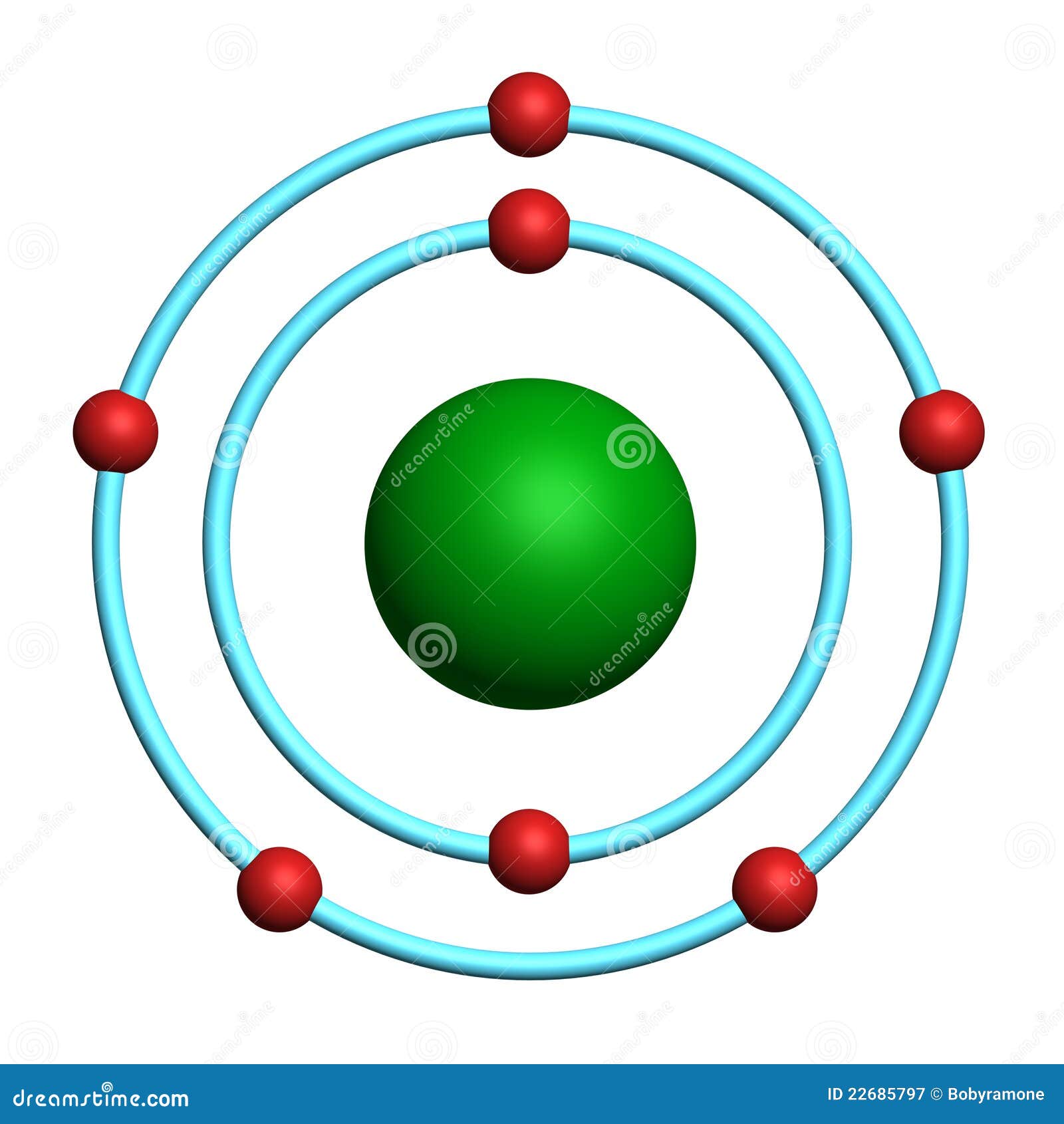 Stickstoffatom Auf Weißem Hintergrund Stock Abbildung - Illustration ...