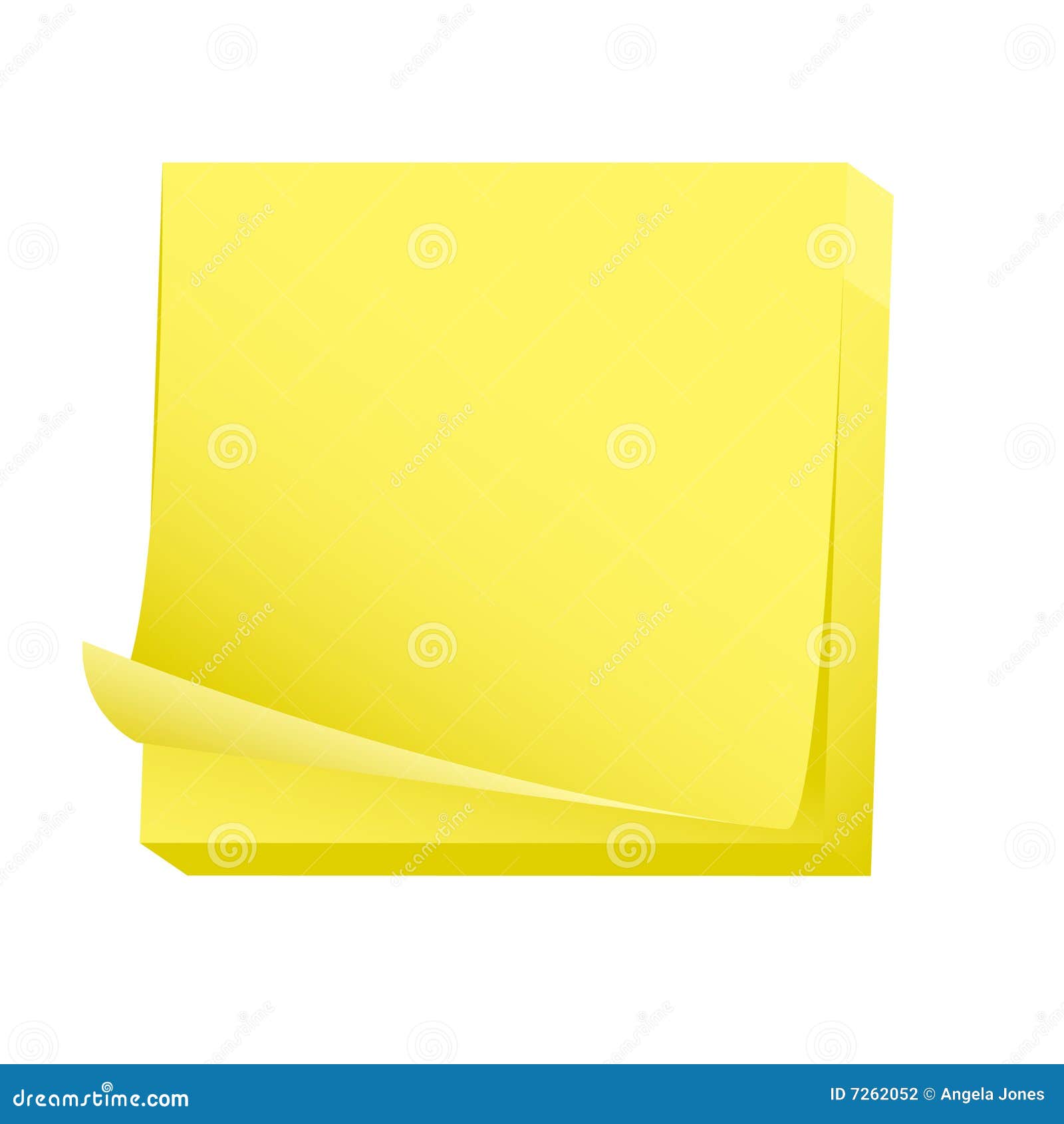 Sticky Blank Note Paper Pad Stock Vector - Illustration of stationary ...