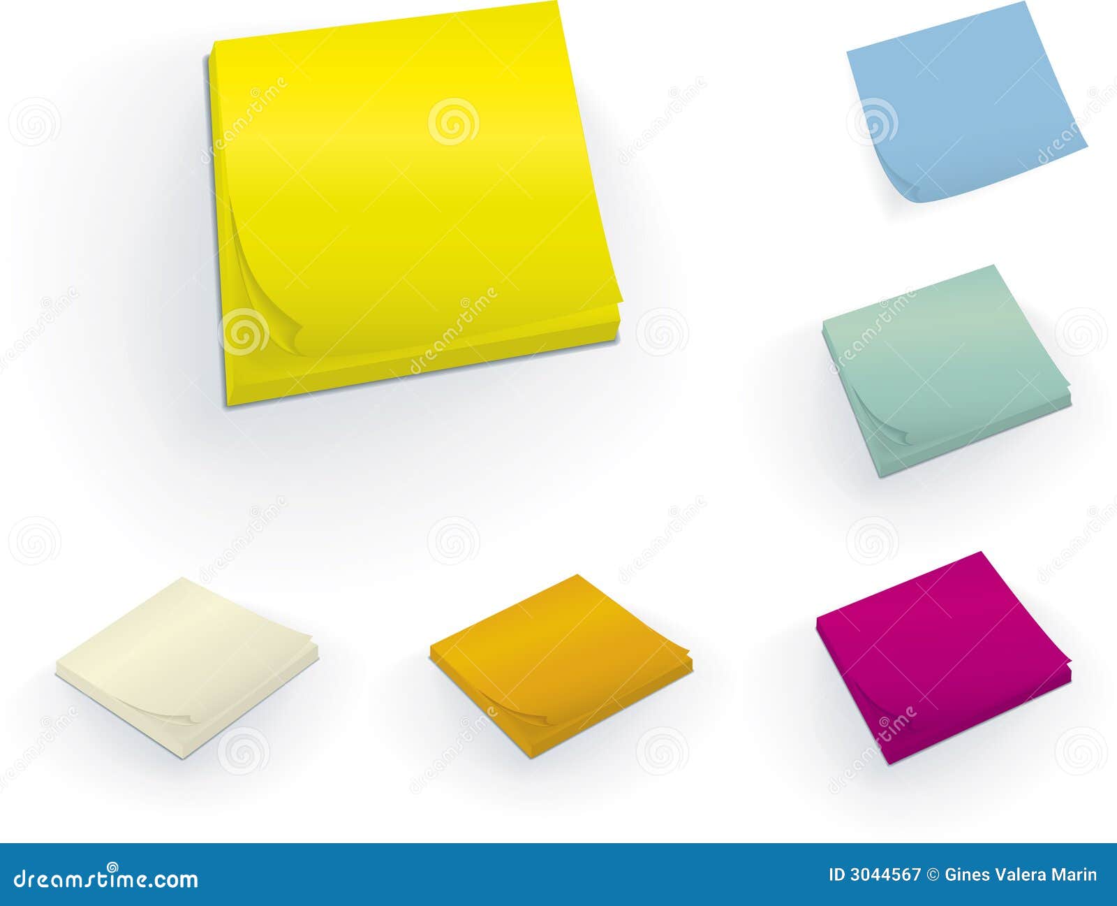 Sticky block (vector) stock vector. Illustration of attach - 3044567