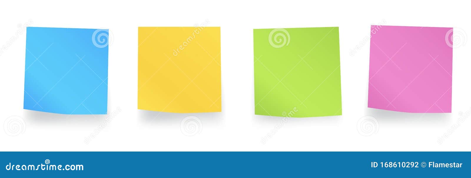 Sticky Colored Notes. Blank Post for Message, To Do List, Memory. Set ...
