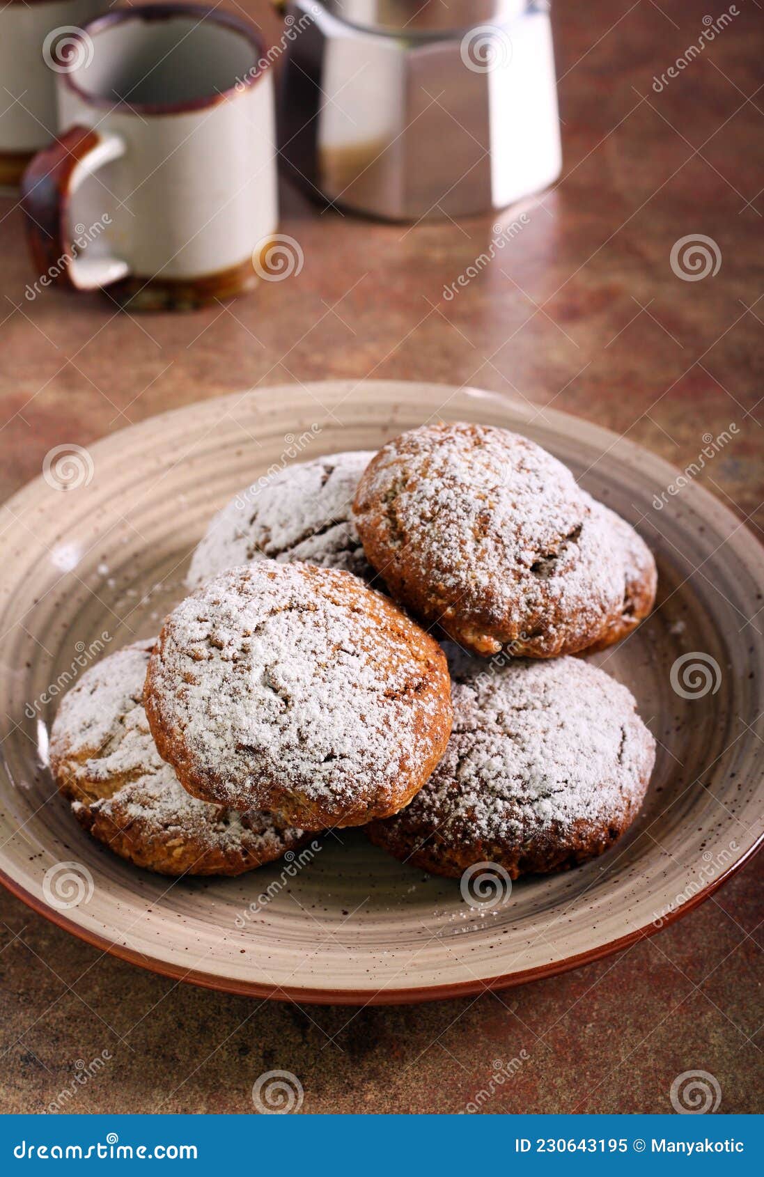 Sticky Date Cookies Covered Stock Image - Image of homemade, dessert ...