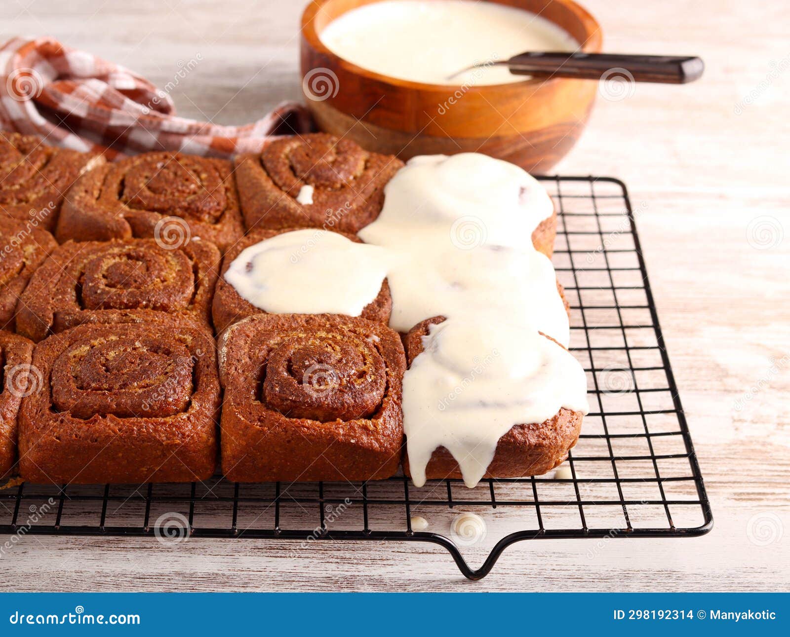 Sticky gingerbread buns stock photo. Image of icing - 298192314