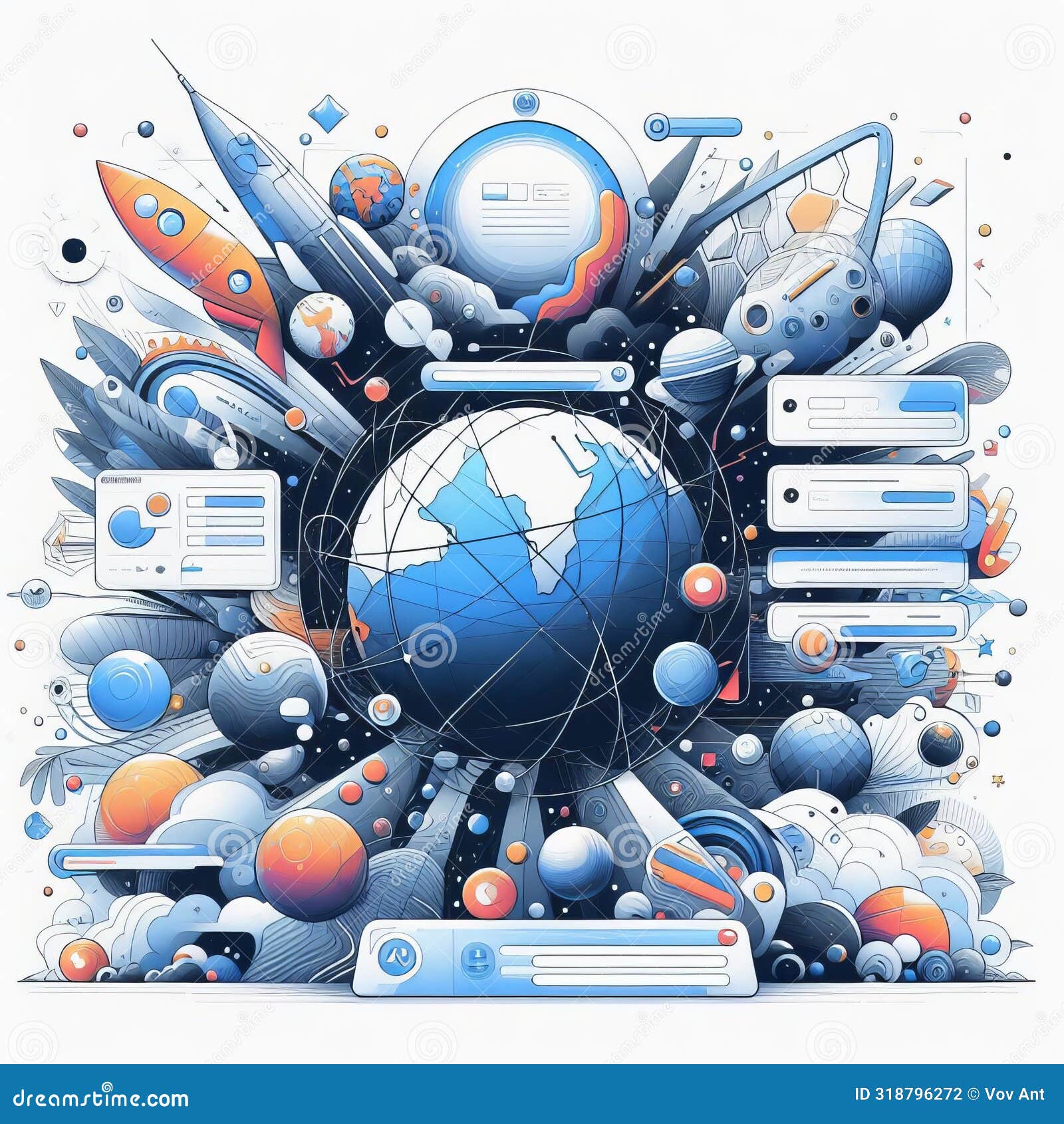 Sticky Header a Fixed Navigation Bar that Remains Visible at Th Stock ...