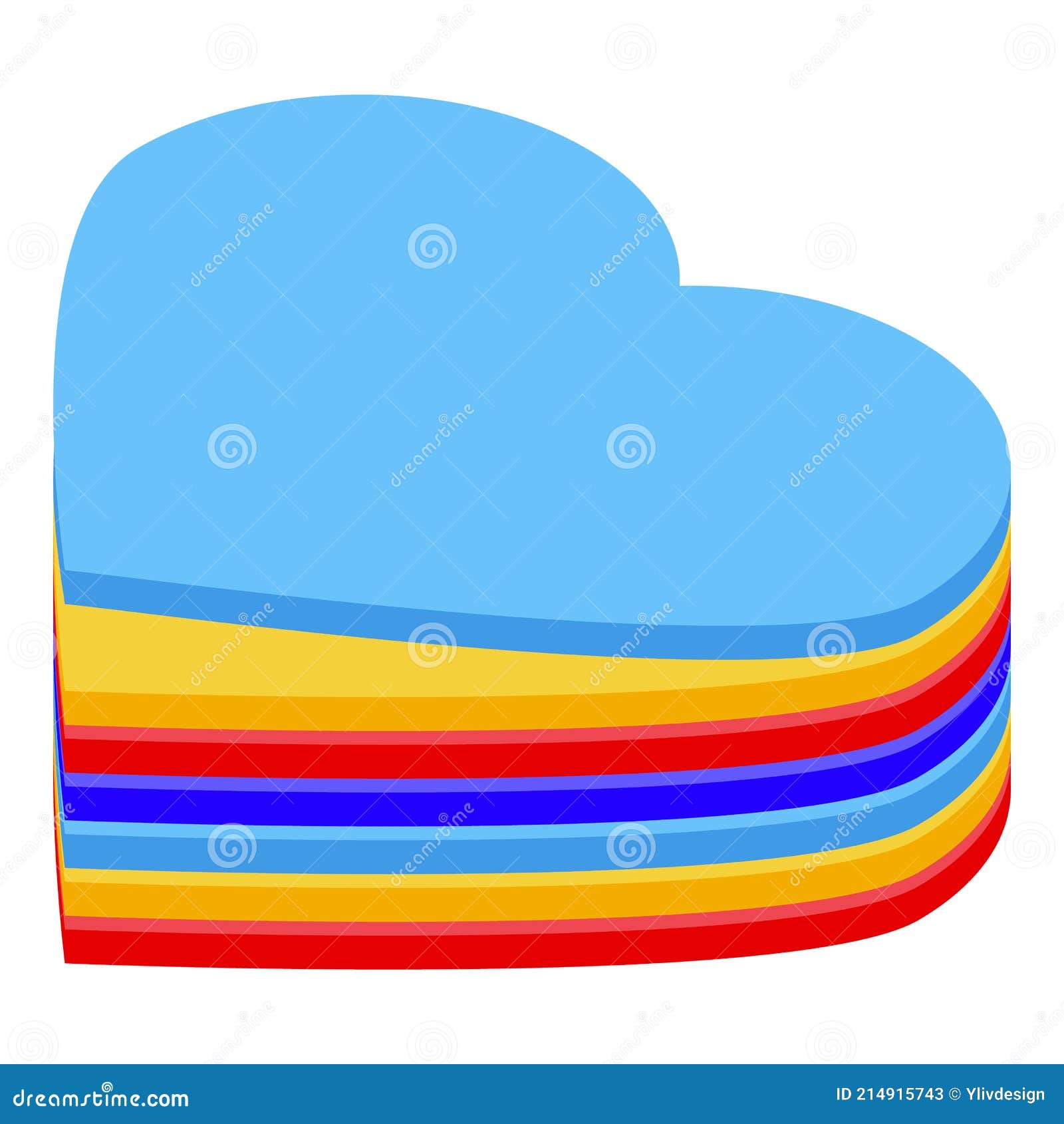 Sticky Heart Shape Icon, Isometric Style Stock Vector - Illustration of ...