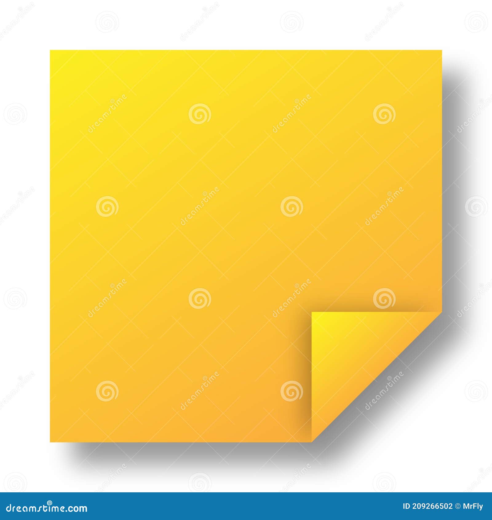 Yellow Sticky Memo Note, Isolated, Vector Illustration Stock Vector ...