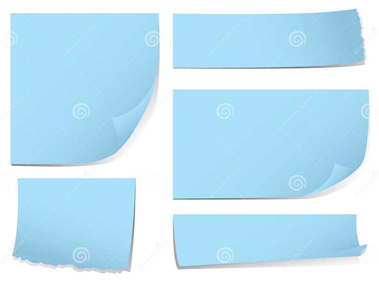 Sticky memo note set stock vector. Illustration of bulletin - 9537517