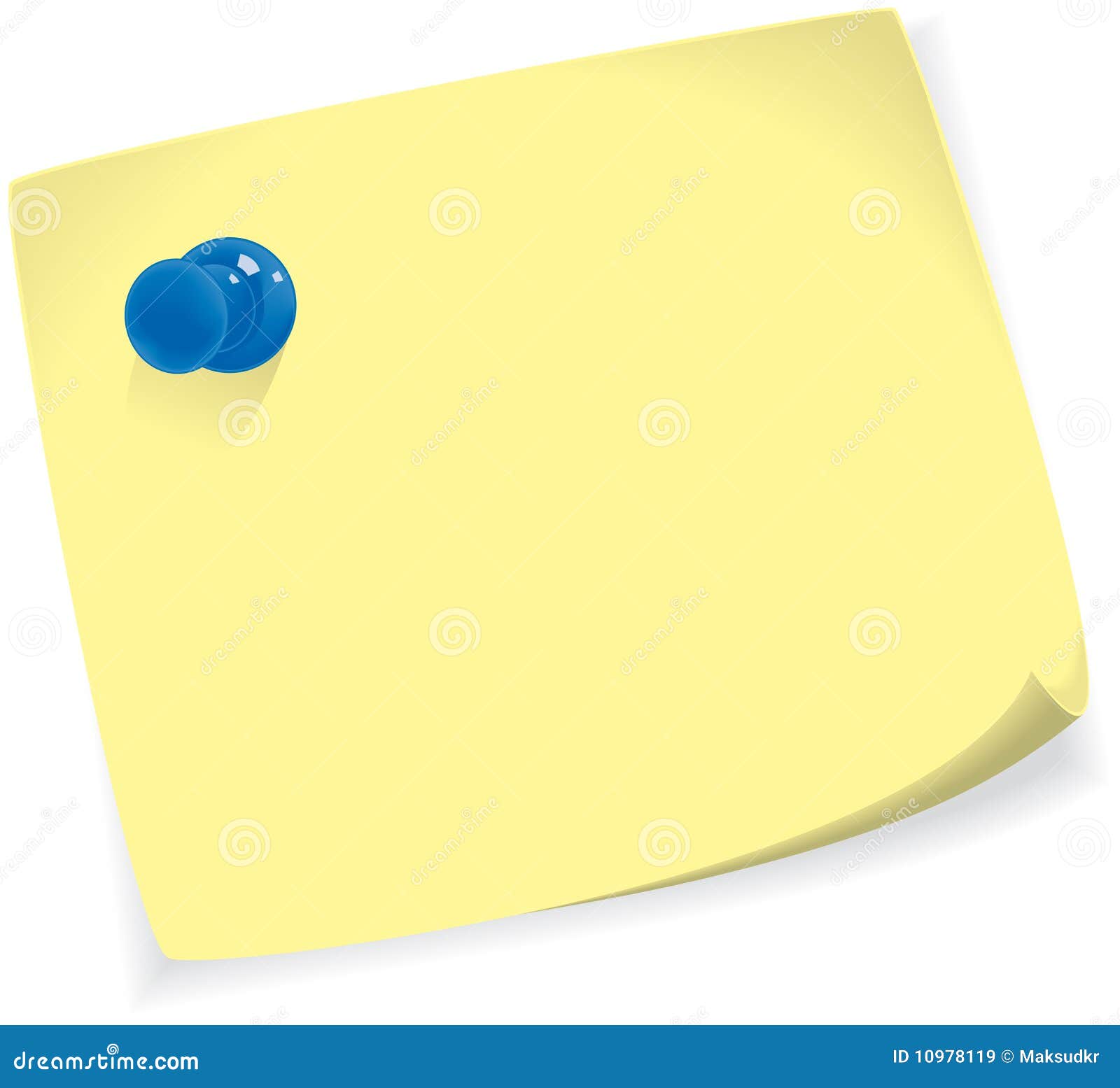 Sticky note stock illustration. Illustration of announcement - 10978119