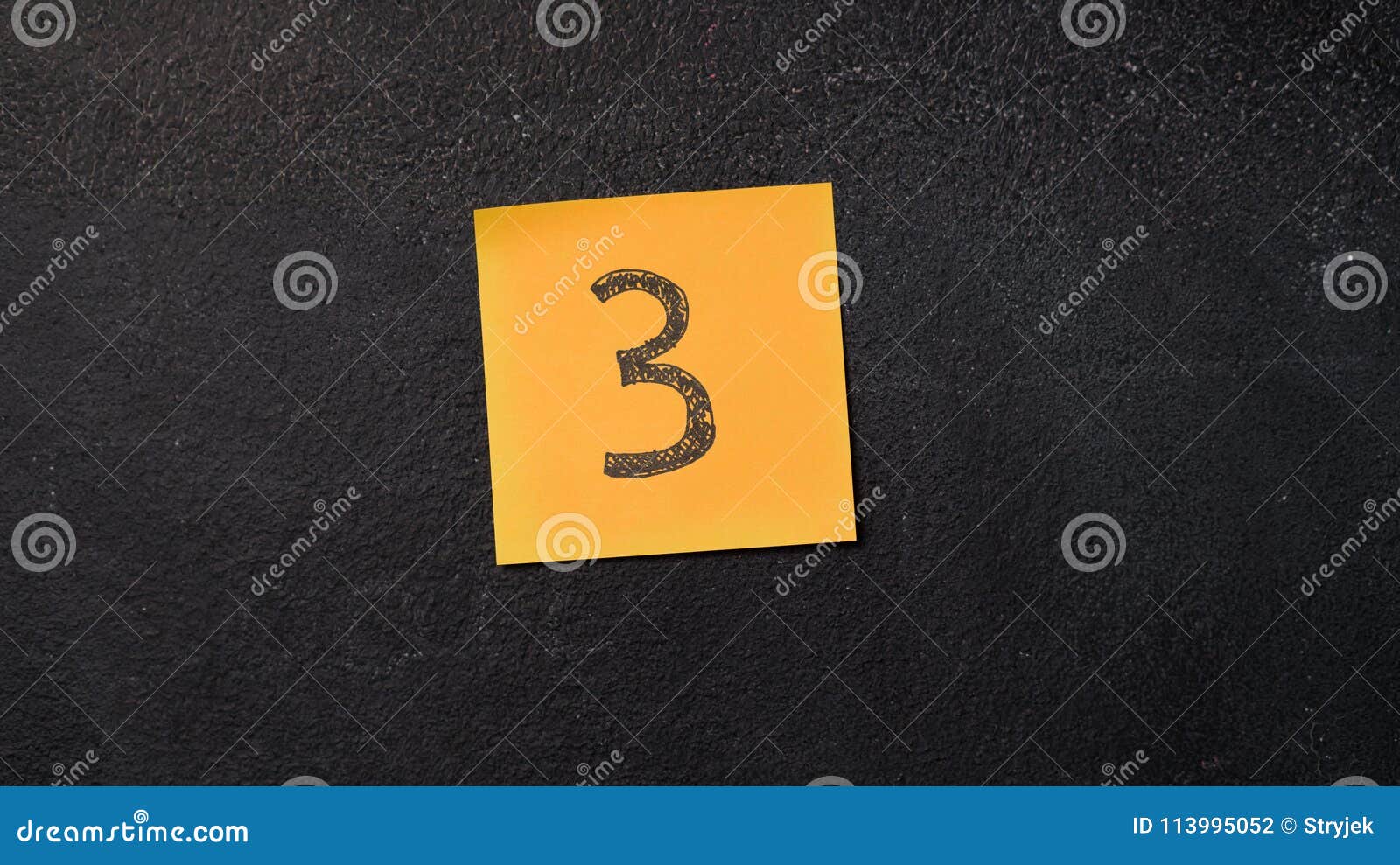 Sticky Note on the Blackboard Stock Photo - Image of figure ...